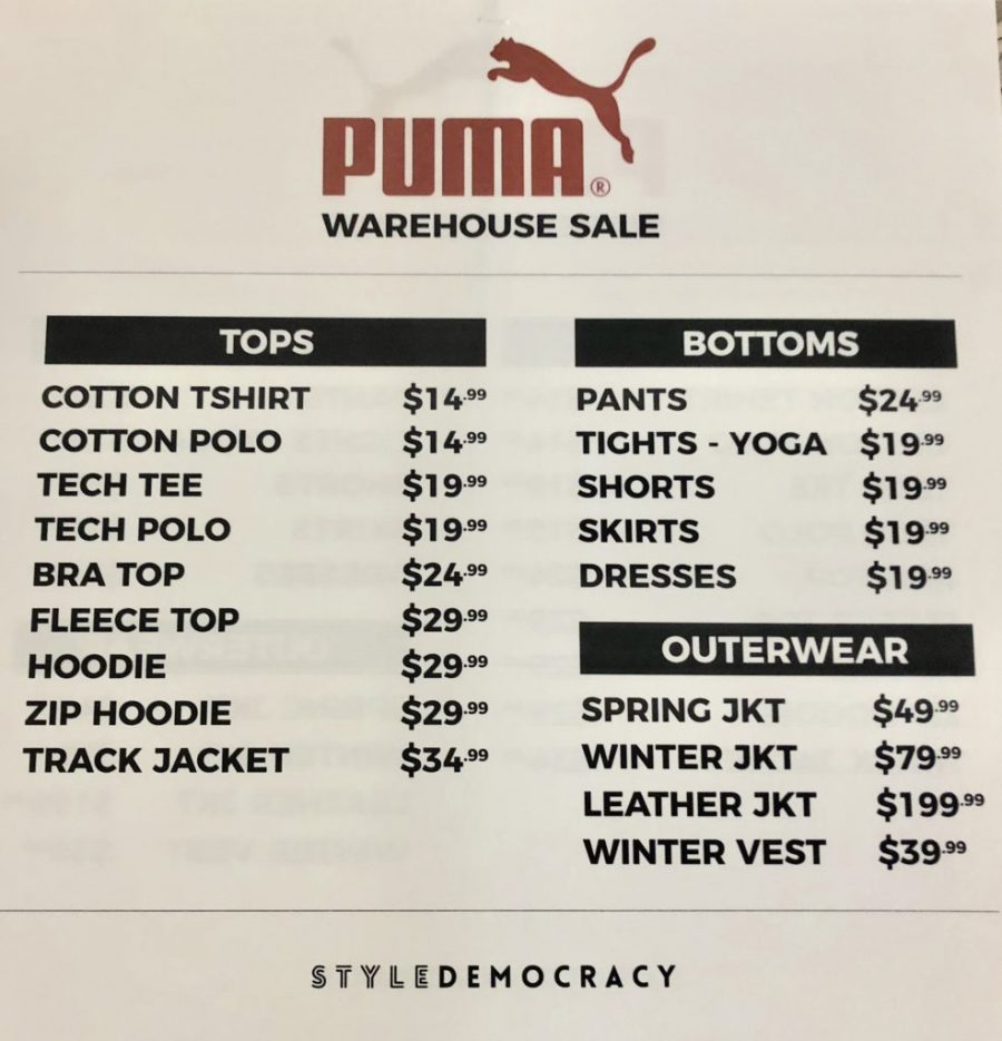 SaleSPY: The Puma Warehouse Sale