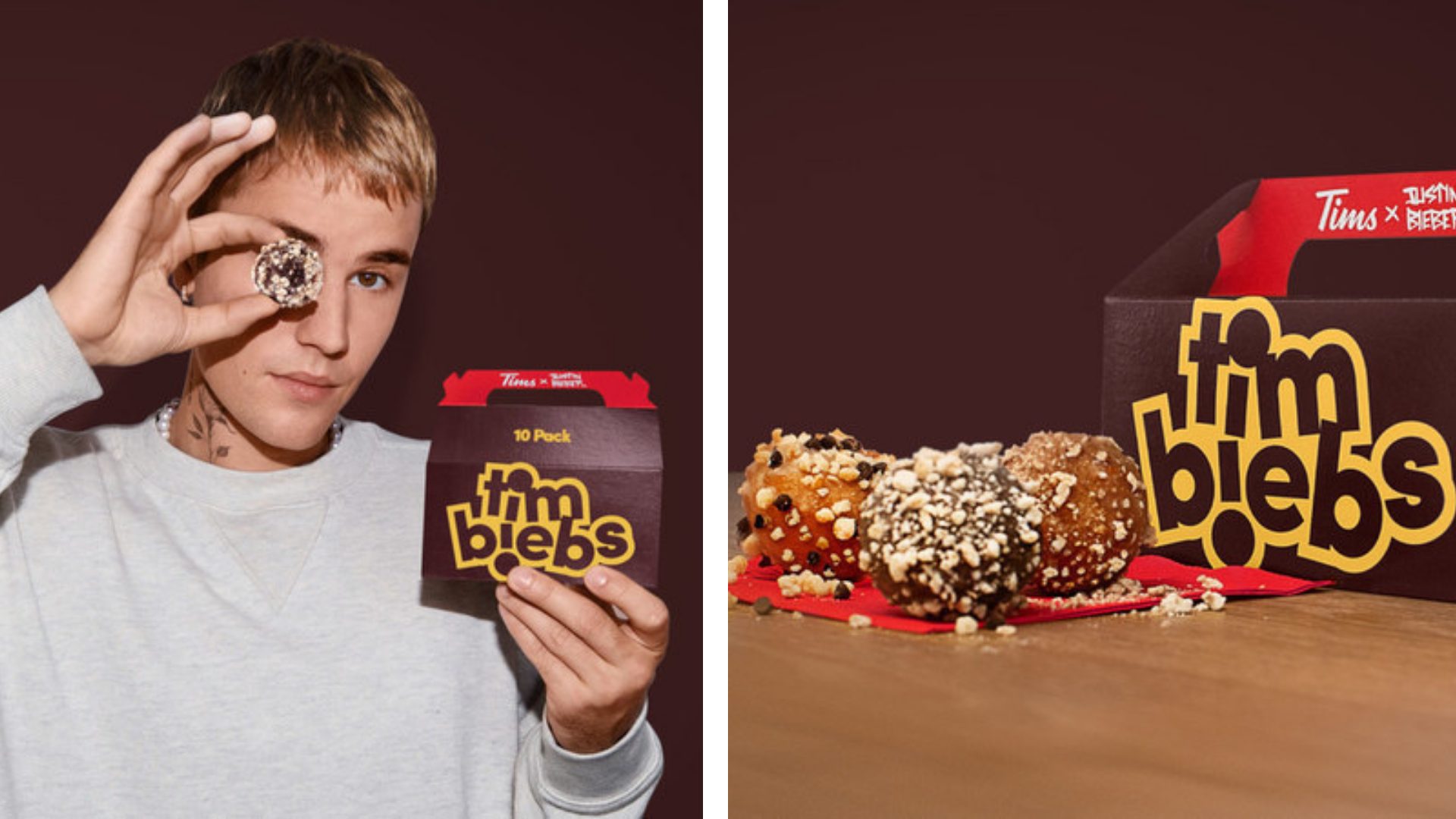 Justin Bieber And Tim Hortons Partner Up To Launch New Timbit Flavours